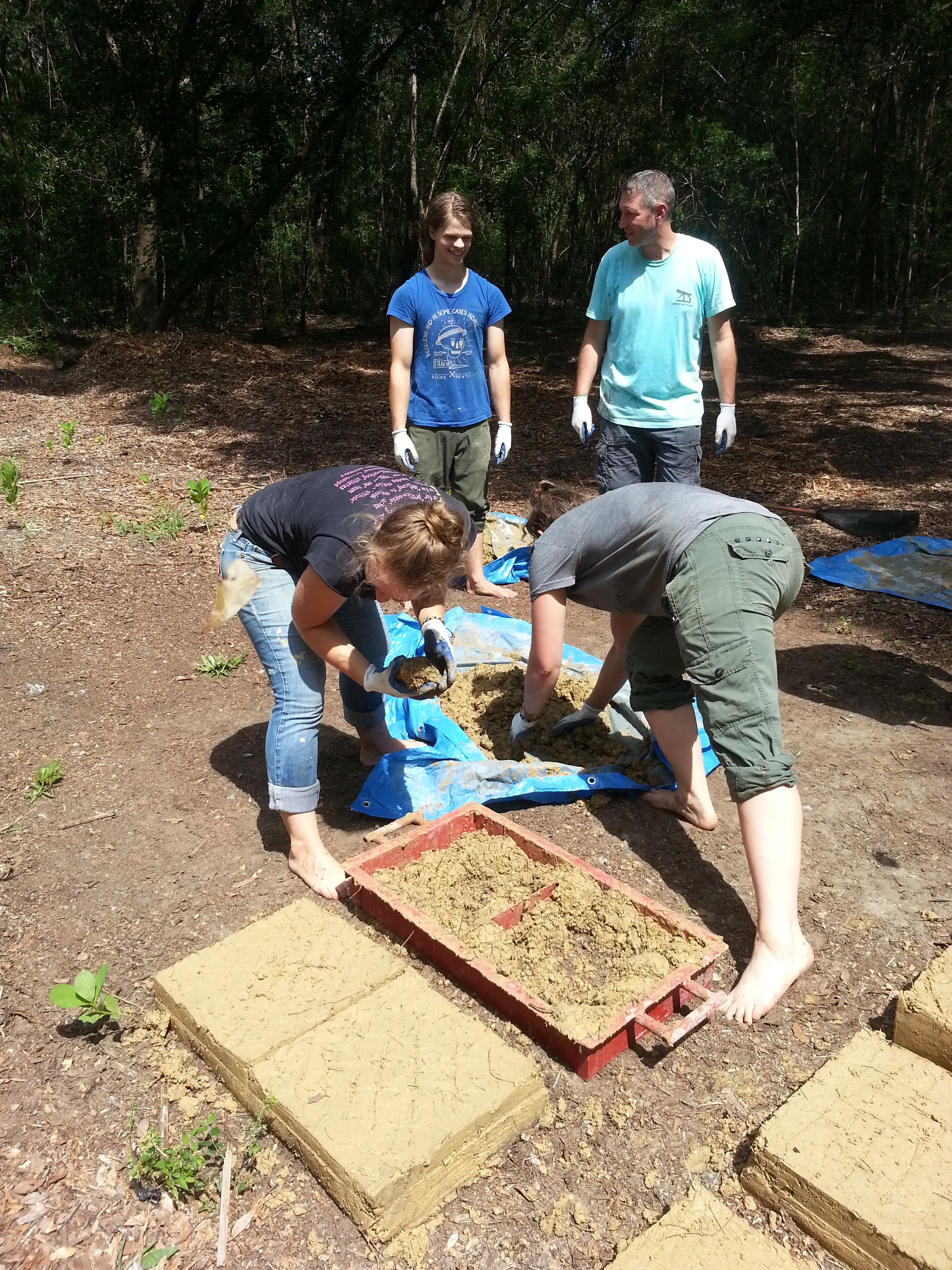 Natural Building Workshop Step 1: Making Earth Blocks | Root Down Designs