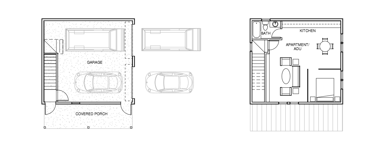 ADU: Apartment + Garage | Root Down Designs